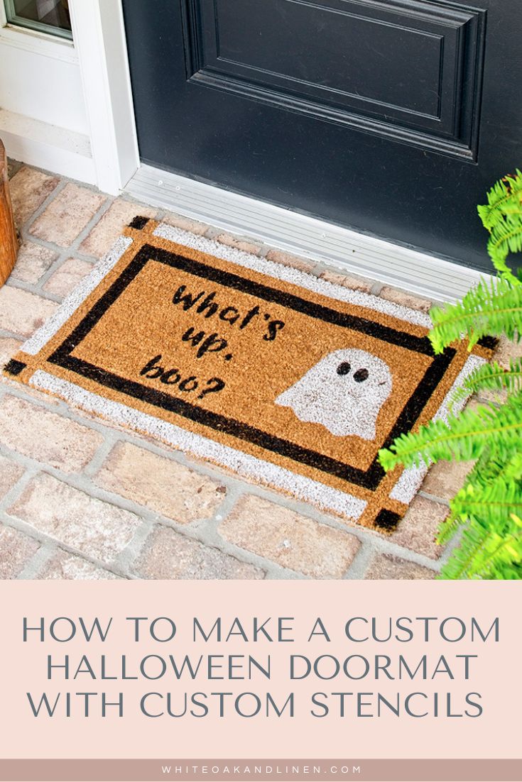How to Make a Custom Halloween Doormat With Custom Stencils • White Oak ...
